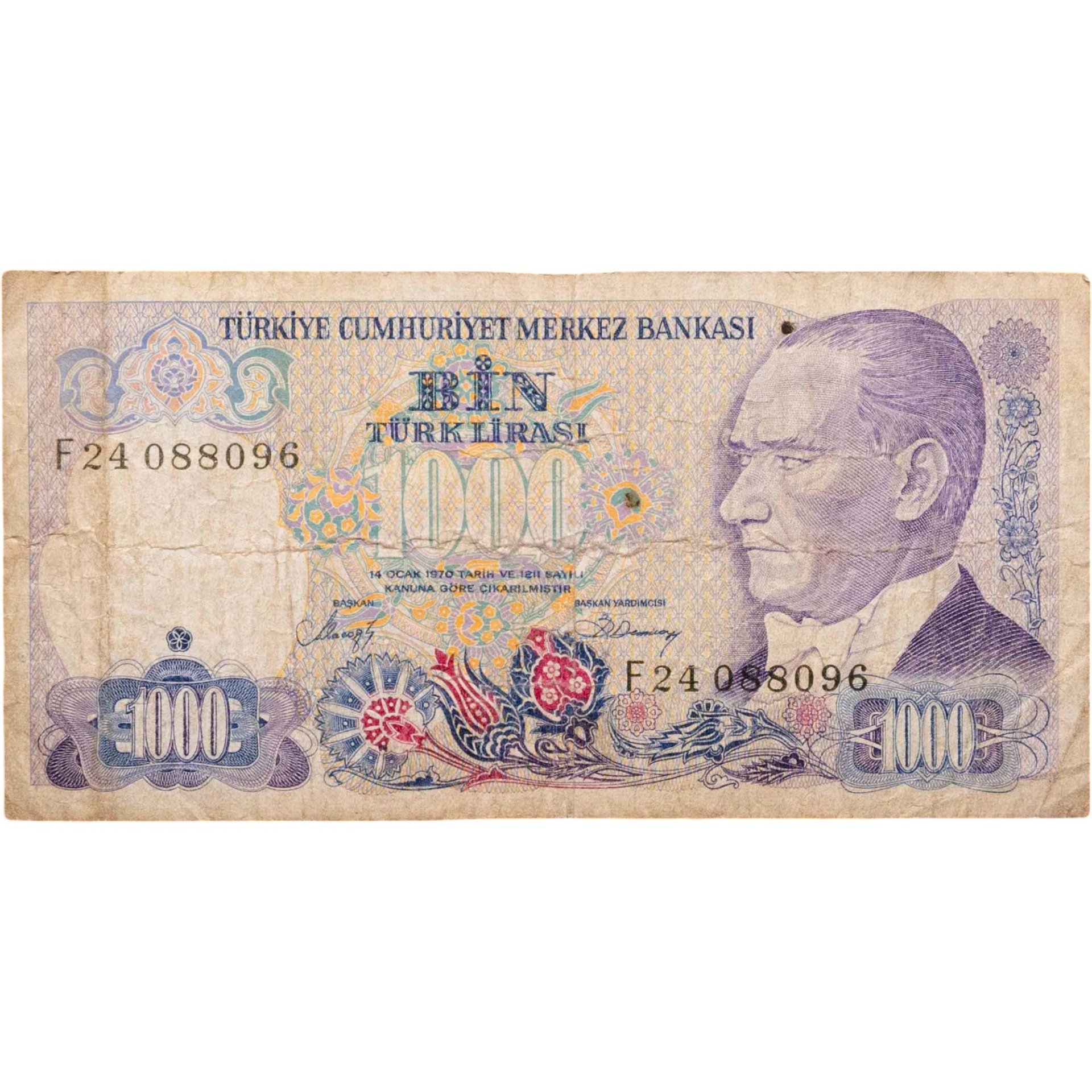 Турция 1000 лир 1970