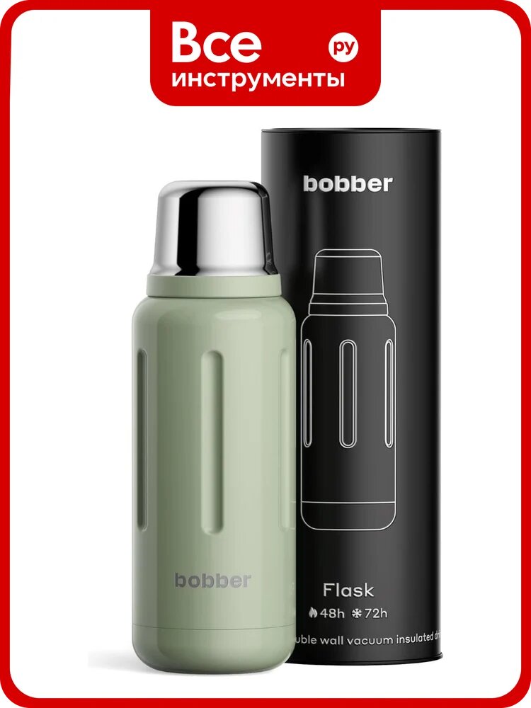 Термос для напитков, вакуумный, бытовой BOBBER 1 л Flask-1000 Sage Green