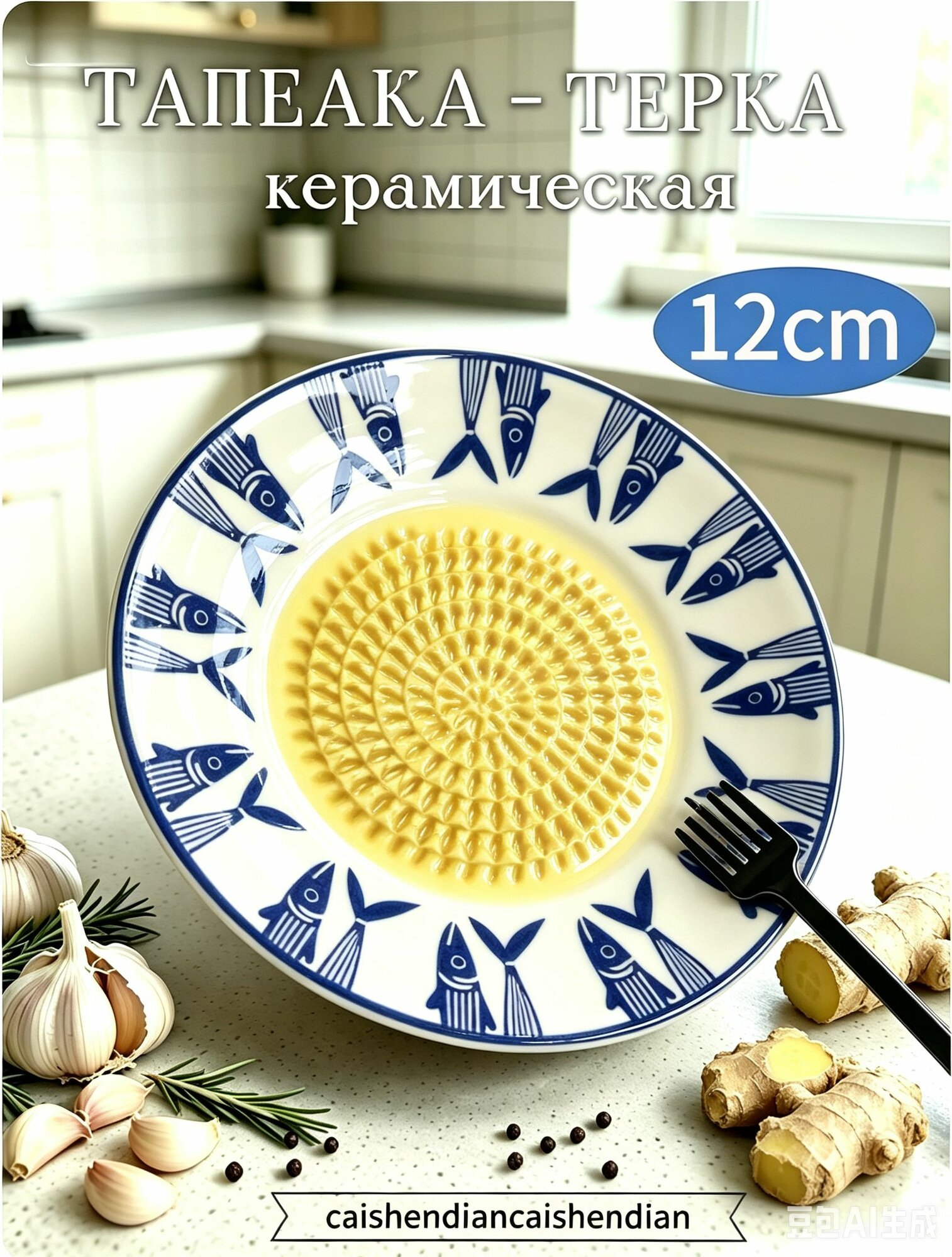 Тарелка терка керамическая 12 см