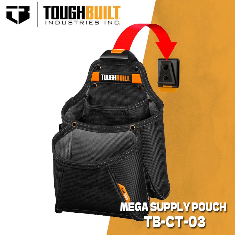 TOUGHBUILT TB-CT-03, сумка для крепежей и расходников, с подставкой, ClipTech