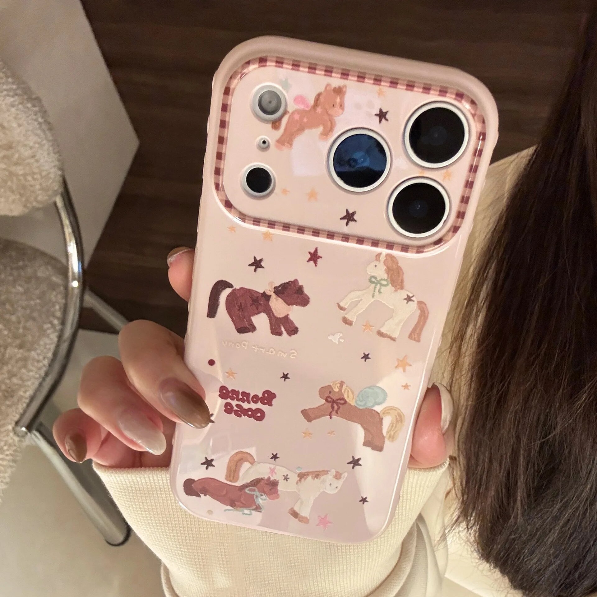 Чехол Для iPhone С Корейским Мультяшным Дизайном И Ремешком — Мягкий iPhone17 Pro Max, only case
