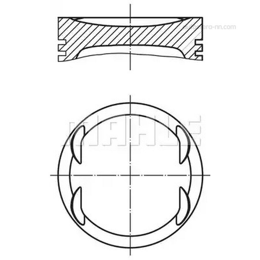 MAHLE 0121900 Поршень ДВС Opel Astra/Corsa 1.4 16V X14XE =73.4 1.2x1.2x2 std 00>