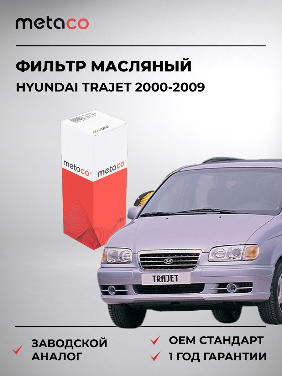 Фильтр масляный METACO 1020094 Хендай Траджет Hyundai Trajet 2000-2009