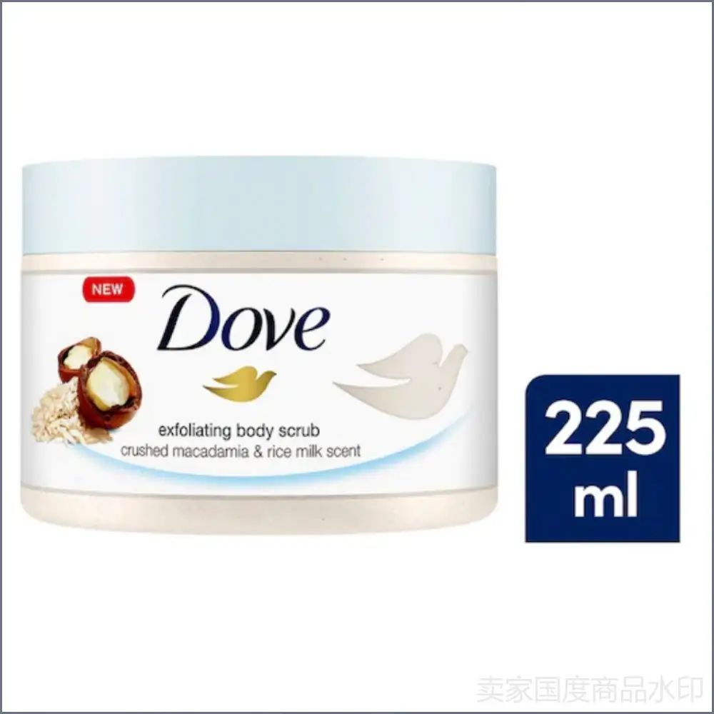 Скраб для тела Dove с маслом макадамии и рисовым молочком 225 мл