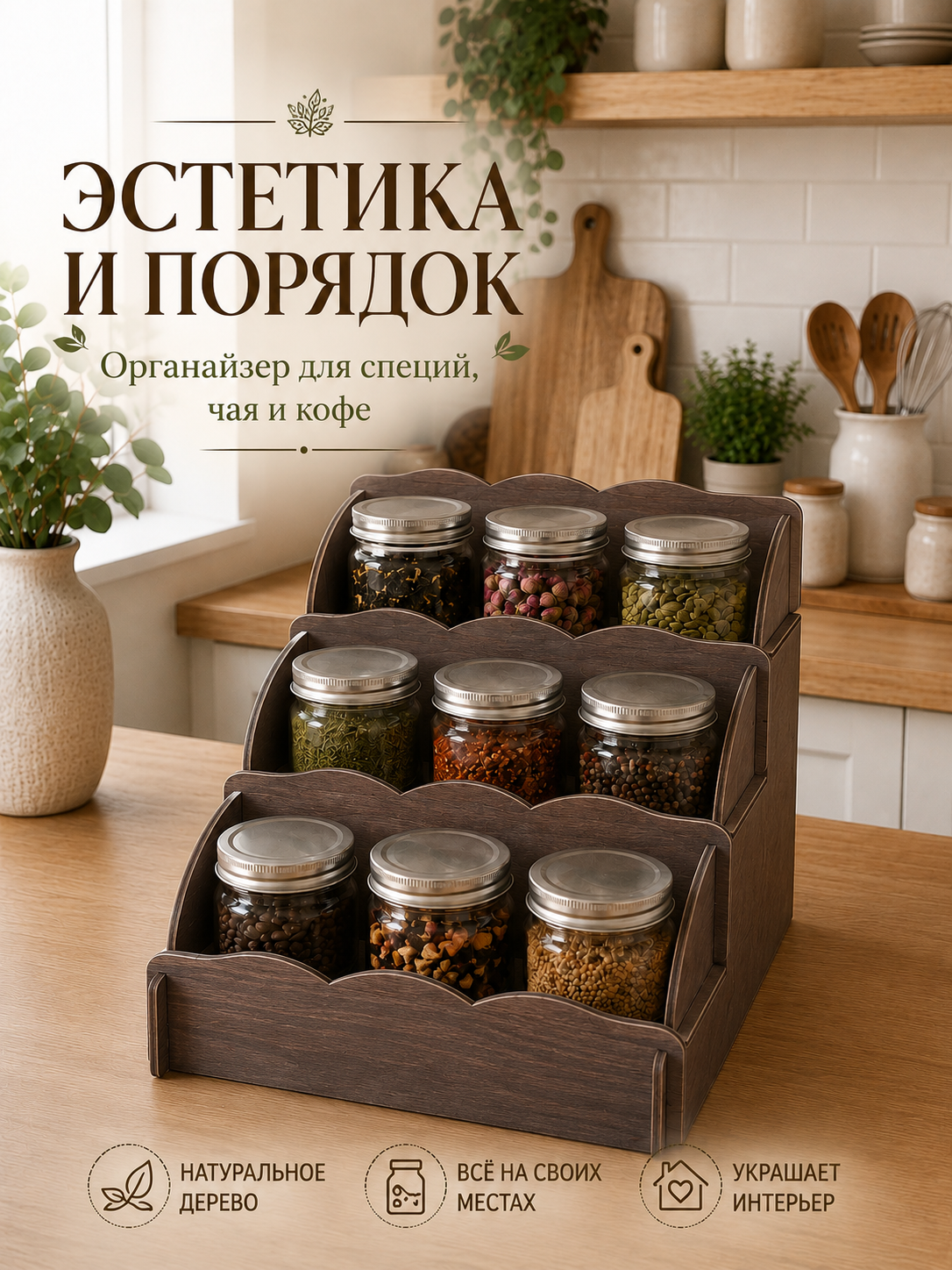 Подставка под баночки, полочка