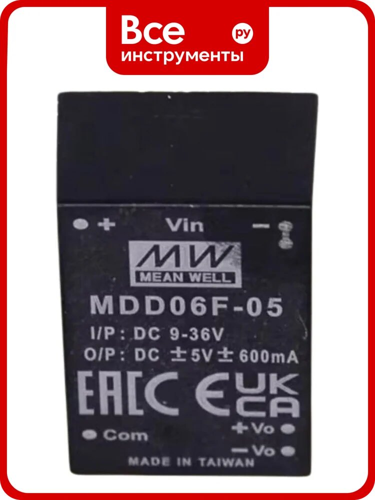 DC/DC-преобразователь на печатную плату Mean Well MDD06F-05, изолированный, биполярный выход, для медицинских устройств стандарт EN60601-1 (2xMOPP) в корпусе DIP-24 6 В 3943362