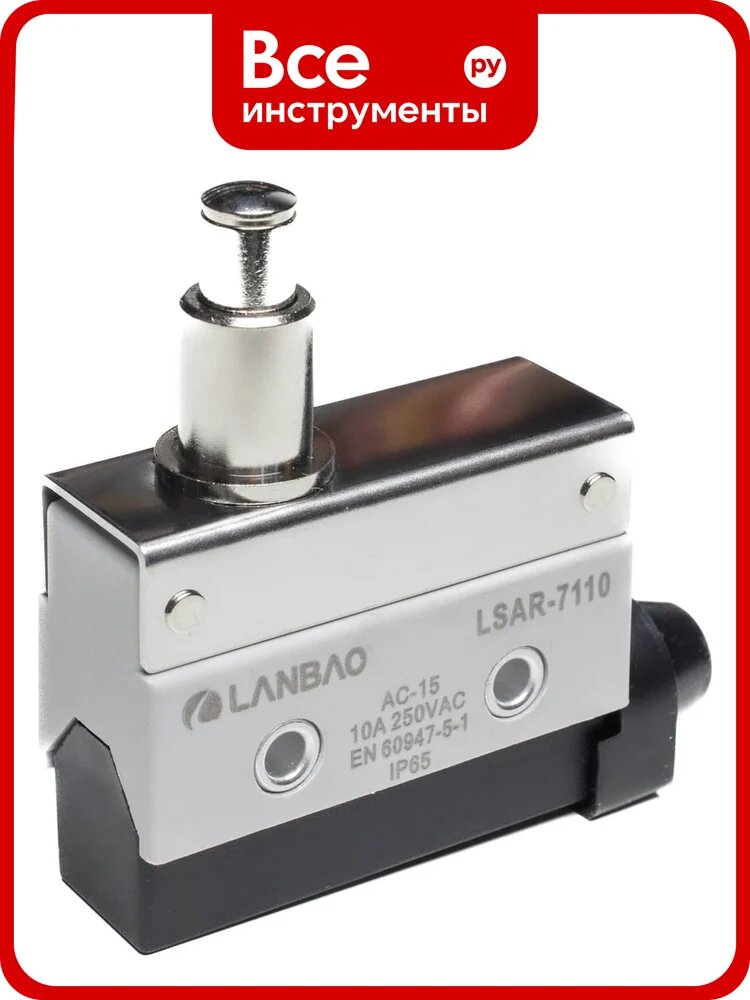 Kонцевой выключатель мгновенного действия Lanbao LSAR7-110 корпус 54x21,1x35 цинковый сплав, IP65, NO/NC плунжер 08-00052606