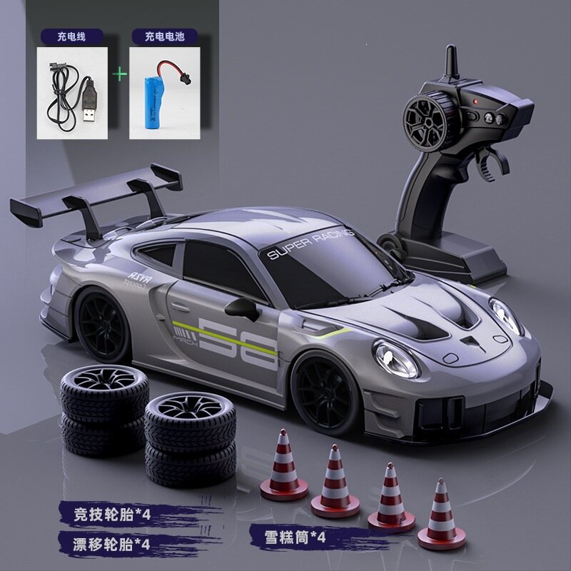 Высокоскоростная RC 4WD дрифт гоночная машина полупропорциональная BMW GT3 Porsche 911 игрушка для детей