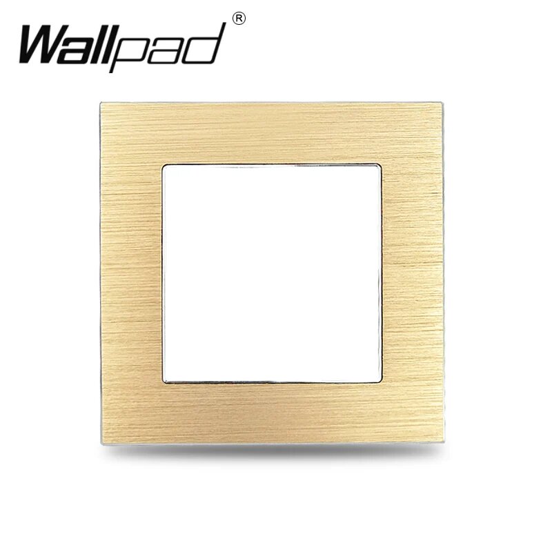 Wallpad модульная золотая розетка с USB, 110-240 В Бежевый, Metal 1 Frame
