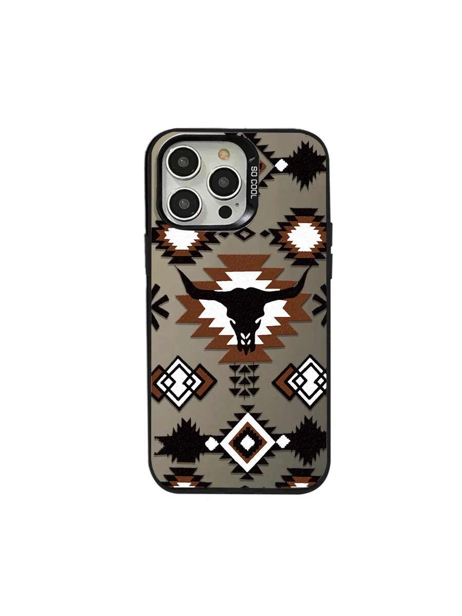 Чехол на iPhone 13/14 черный с Коровы