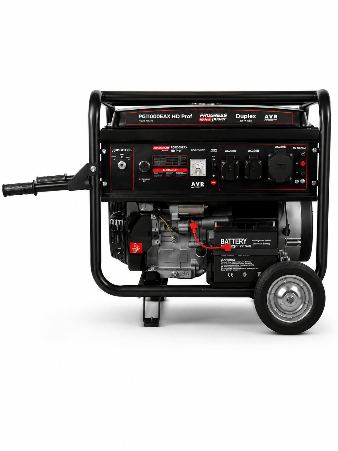 Генератор бензиновый PROKRESS POWER PG11000EAX HD Prof, 8,5/9 кВт, 220 В, электростарт, ATS