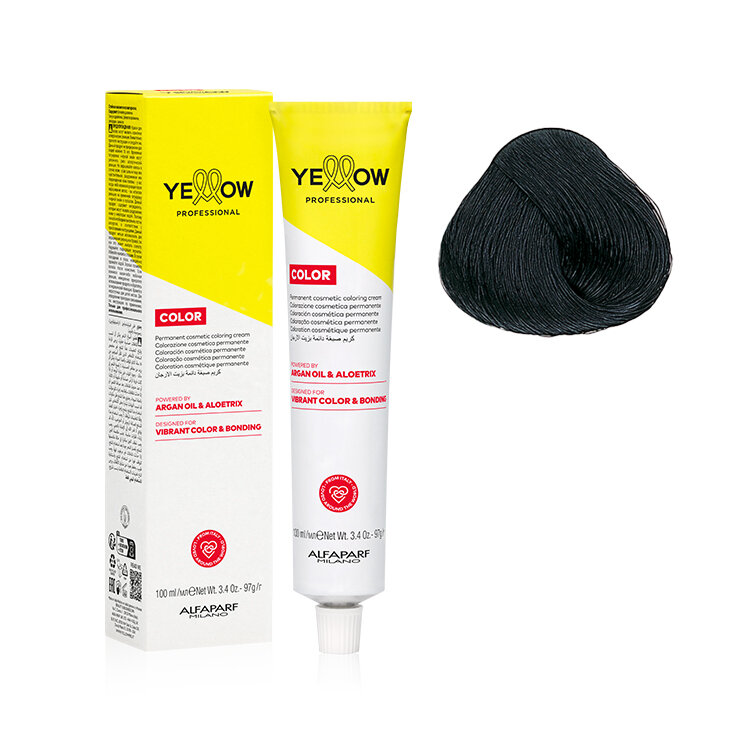 Yellow Professional - Color Permanent 1 Крем-краска для волос перманентная 100 мл