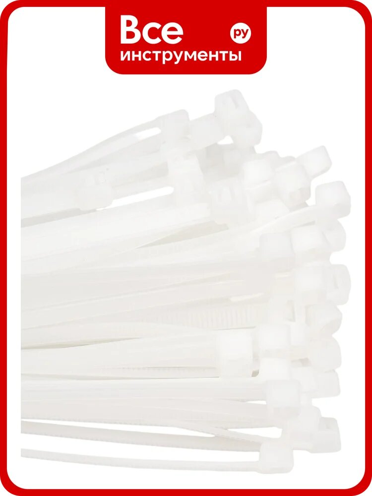 Нейлоновый хомут General Lighting Systems GNC-48-500-W, 4,8x500 мм, 100 шт. белый 1 100 475314