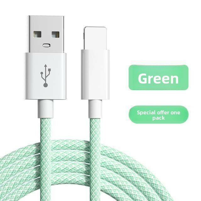 Кабель для зарядки lightning совместимый pd 20w с быстрым передачей данных для and зеленый usb 15w 1м