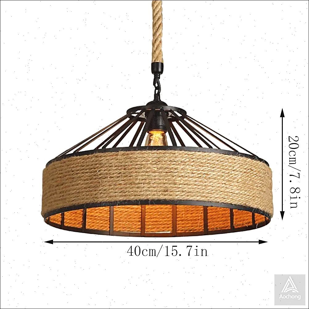 Плетеная бамбуковая люстра, ручная работа, ротанг, винтаж,40cm