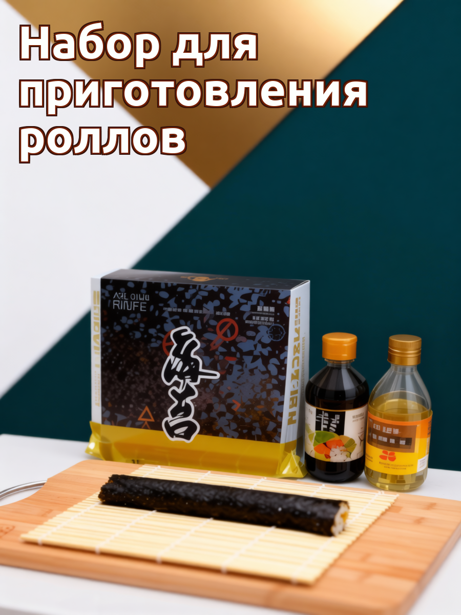 Коврик для суши из бамбука с хлопковыми шнурками, простой в использовании, 1 шт, размер 24×24 см