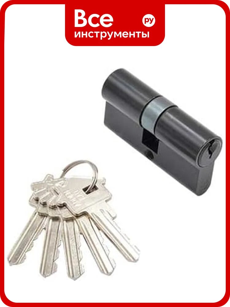 Цилиндр ADDEN BAU ключ-ключ CYL 5-60 KEY BLACK 940000001599