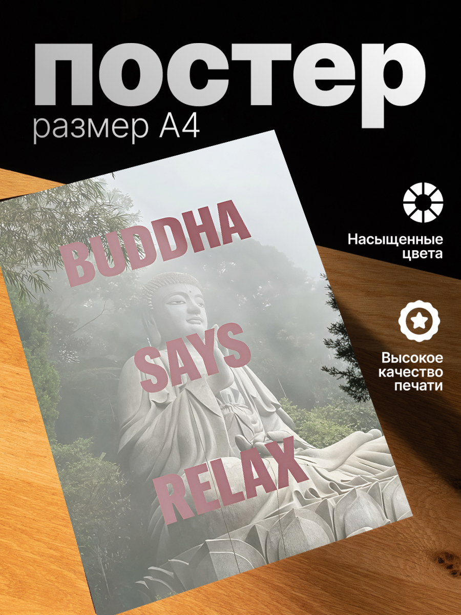Набор плакатов ZEKEKS "Буддизм", на стену, без рамы, 29x21 см, цифровая печать