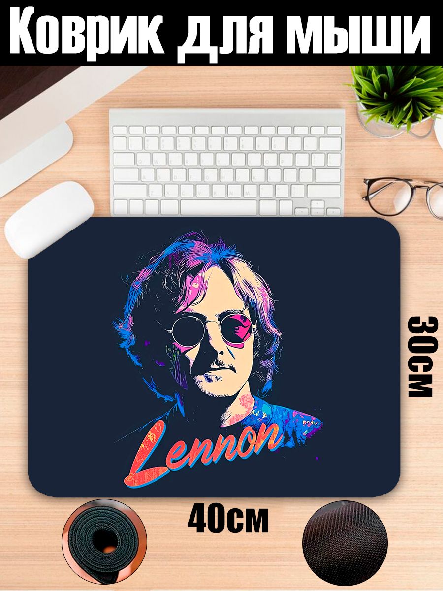 Игровой коврик для мыши размером 40x30 с принтом John Lennon