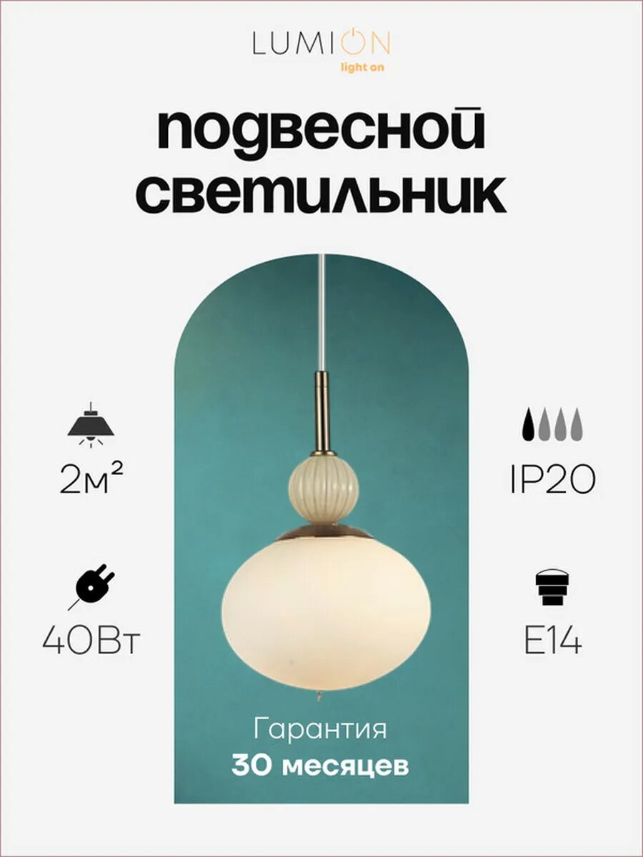 Светильник подвесной LUMION MANOLA 8049/1A E27 1*60W хром