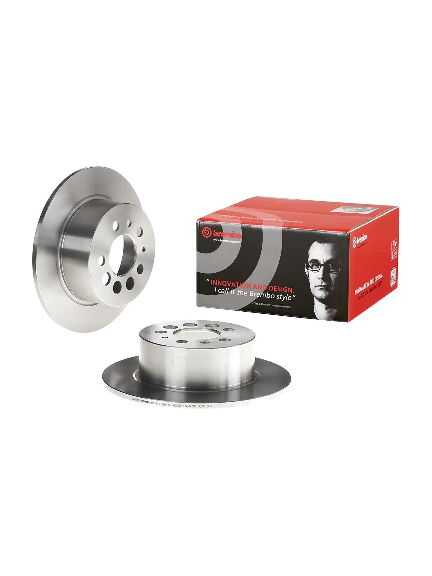 Диск тормозной сплошной задний BREMBO (08.3441.24) Prime Standard
