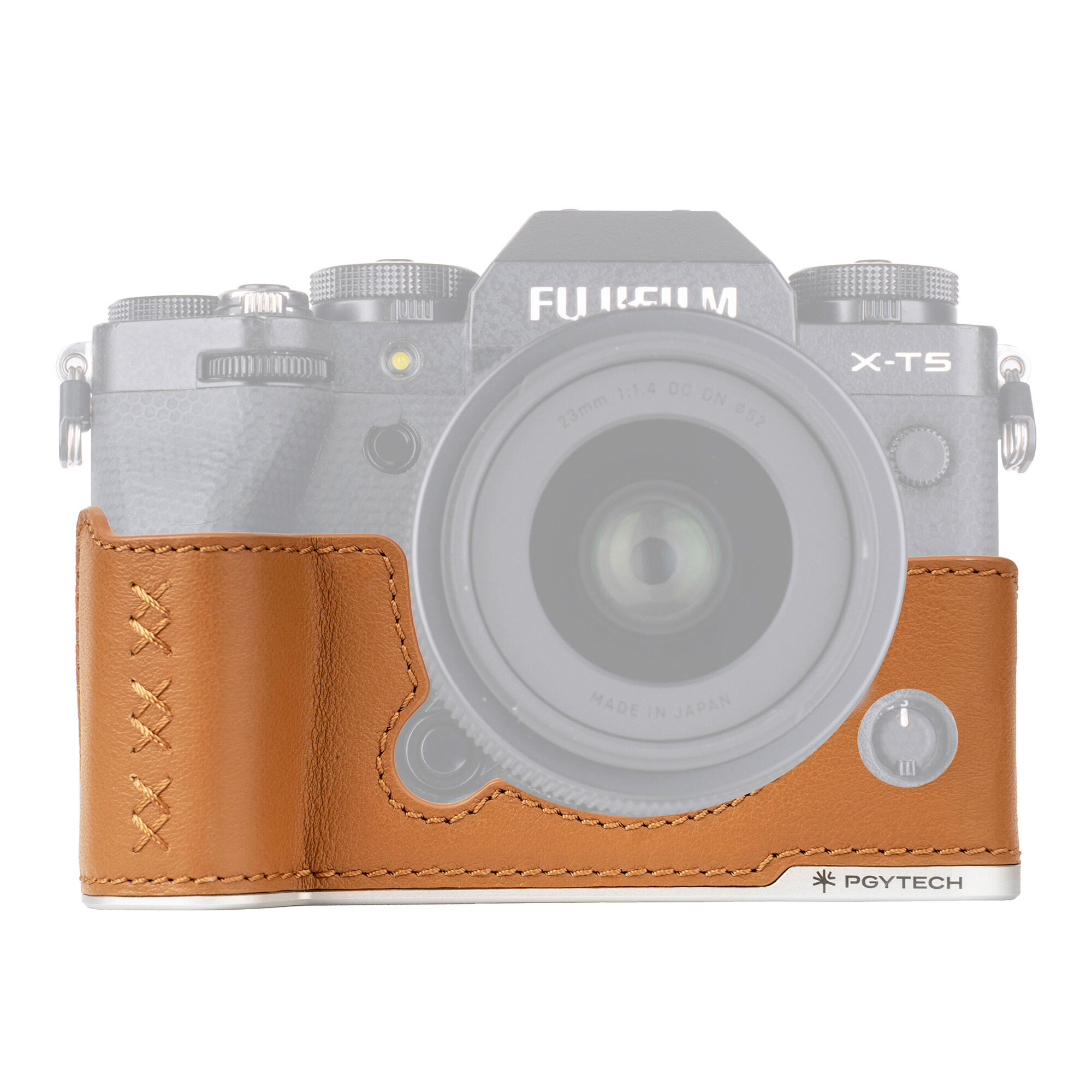 Чехол PGYTECH Leather Camera Case для Fujifilm X-T5, цвет: Clay Brown