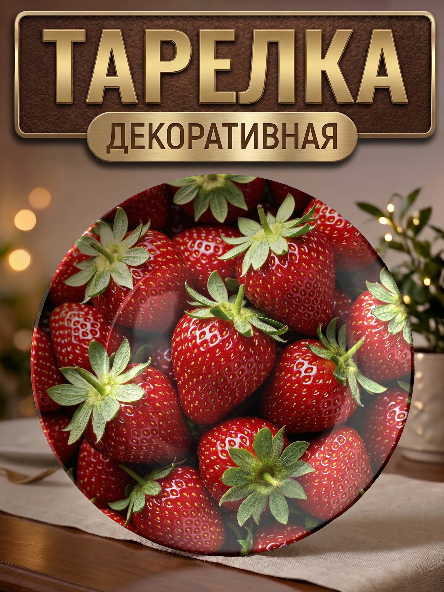 Тарелка декоративная Спелая клубника