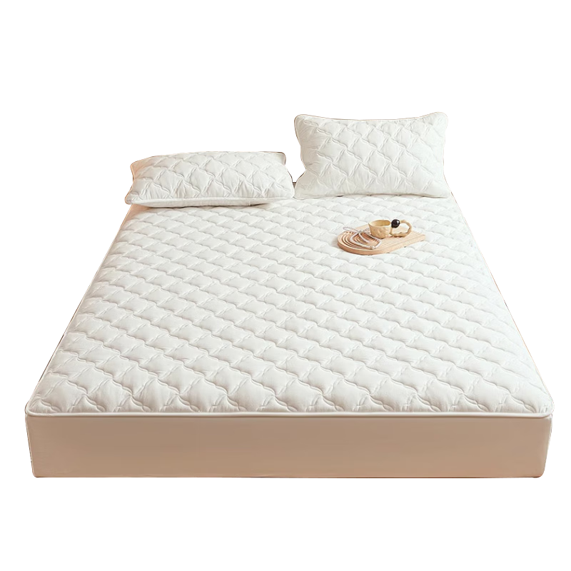 MUJI Чистохлопковое 100% Покрывало для Двуспальной Кровати 150x200 см Размер：150x200 смЦвет：Жемчужно-белый с Полным