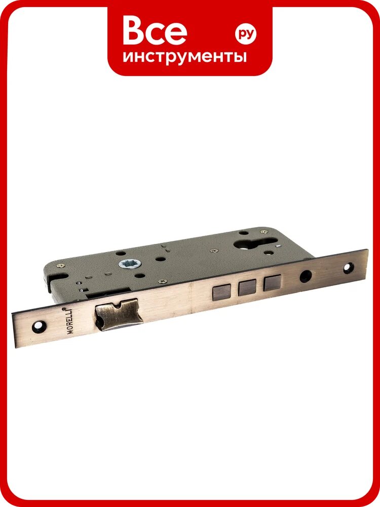 Замок под цилиндр с тремя ригелями MORELLI L03 AB 9008931
