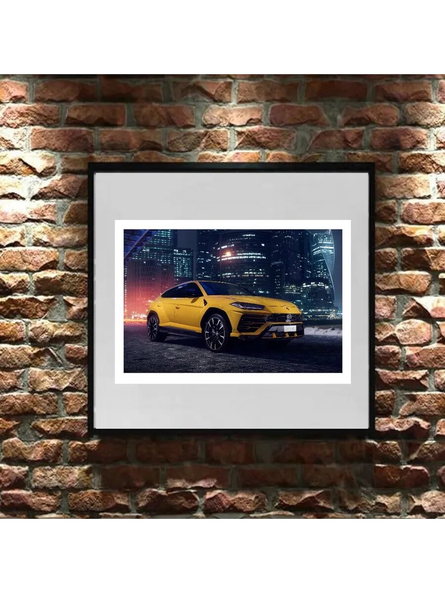 Постер "lamborghini urus в желтом цвете" от А4