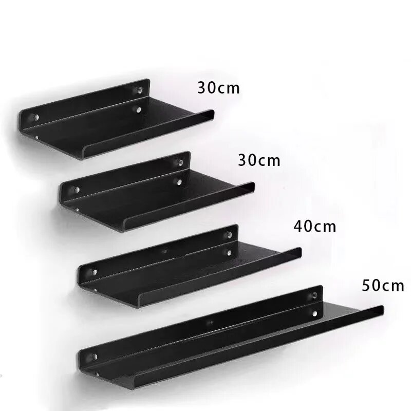 Прозрачные акриловые полки Acrylic Floating Shelves Черный, 4PCS3