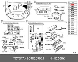 Предохранитель 10A Org (TOYOTA 9098209021)