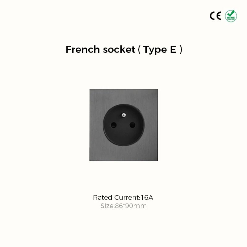 Avoir серые винтажные выключатели и розетки 220В French Socket Type E