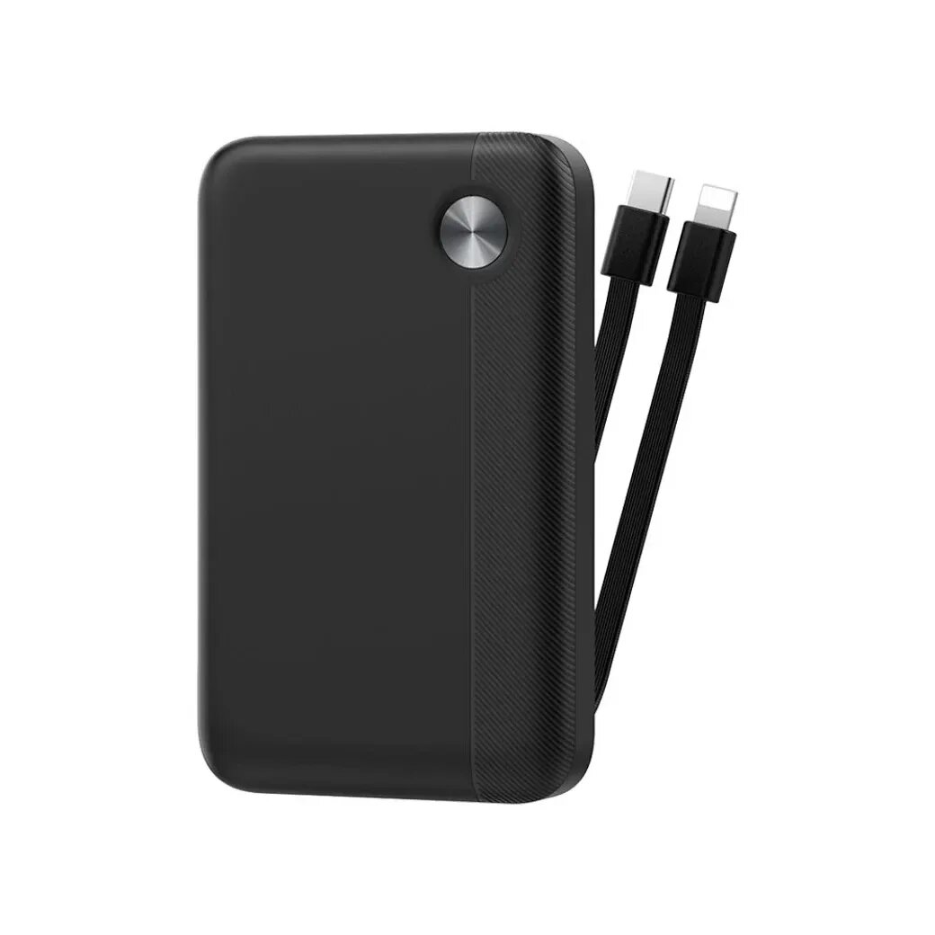Внешний аккумулятор WiWU Endurance Built-in Dual Cable USB-C/Lightning Power bank 22.5W 10000mAh