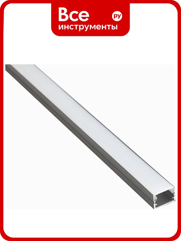 Профиль накладной LEDS POWER СПН1510 алюминий черный с призматическим рассеивателем 2м 008387