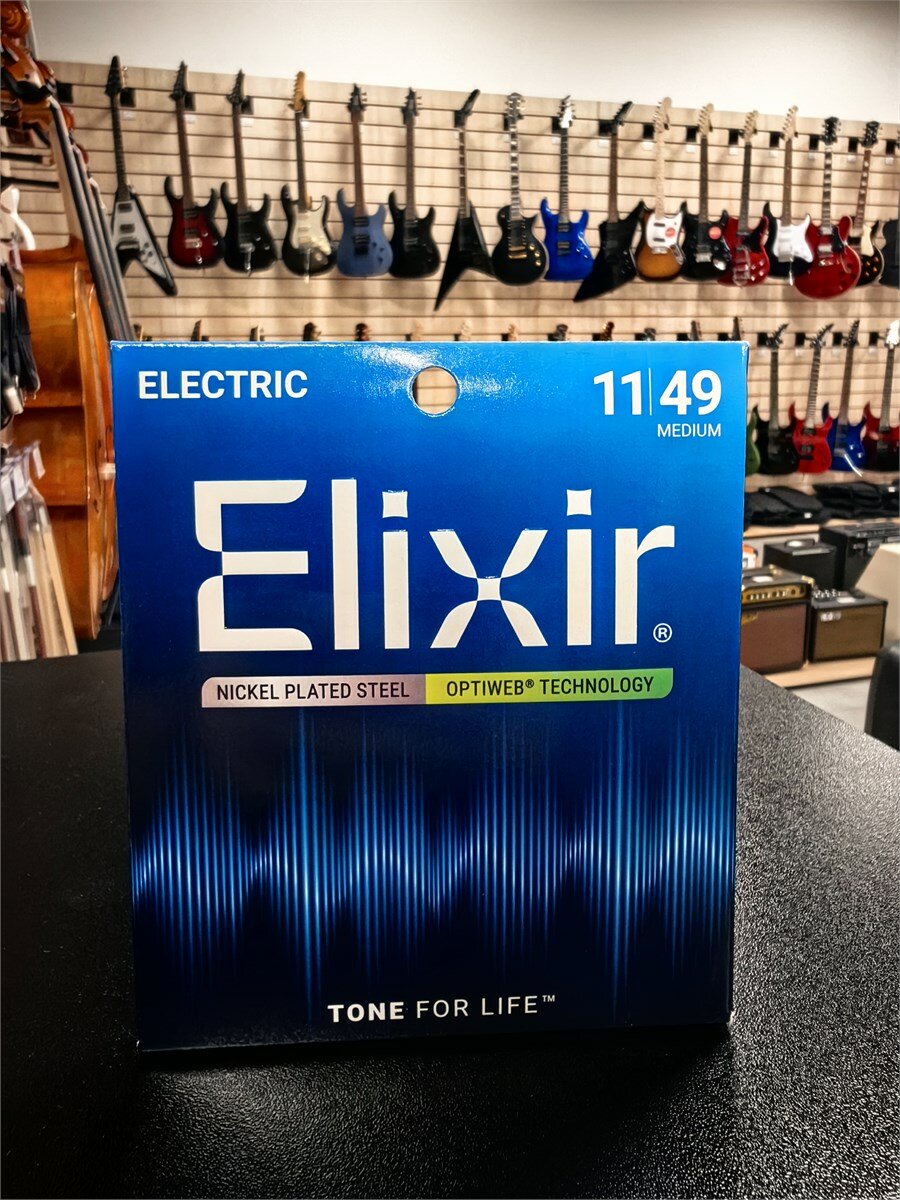 Струны для электрогитары Elixir Medium 19102 Optiweb 11-49 — фото 1