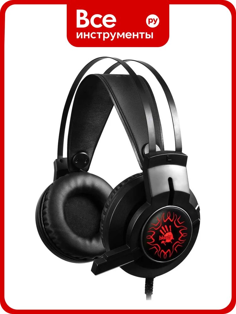 Наушники с микрофоном A4TECH Bloody J437 черный 1.8м мониторные USB (J437) 1193283