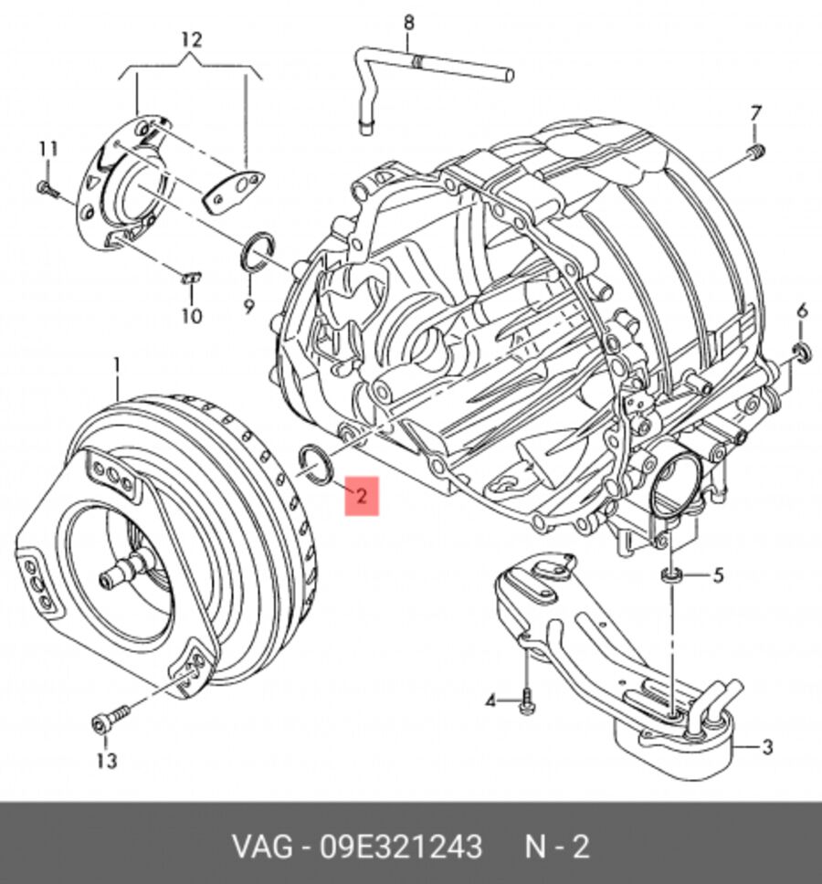 Манжетное Уплотнение Audi A4 2004-2008 (VAG 09E321243)