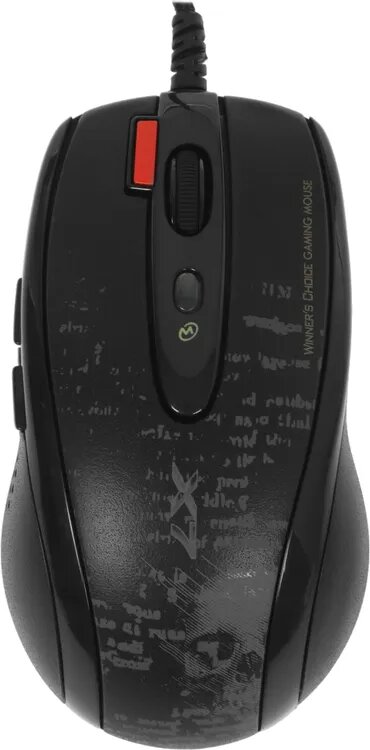 Мышь проводная A4TECH V-Track F5, игровая, оптическая, USB, 3000dpi, черный и рисунок