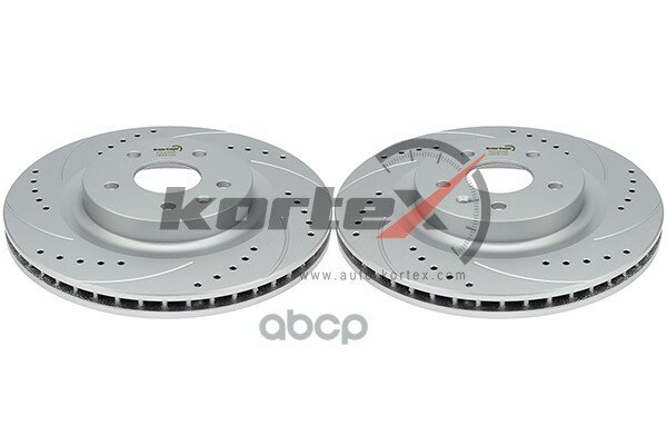 Диск торм. MOSKVICH 3/JAC JS4 перед. (d=308mm)(Geomet/перфорация+насечки)(к-т 2шт) KD-SET552 KORTEX арт. KDSET552