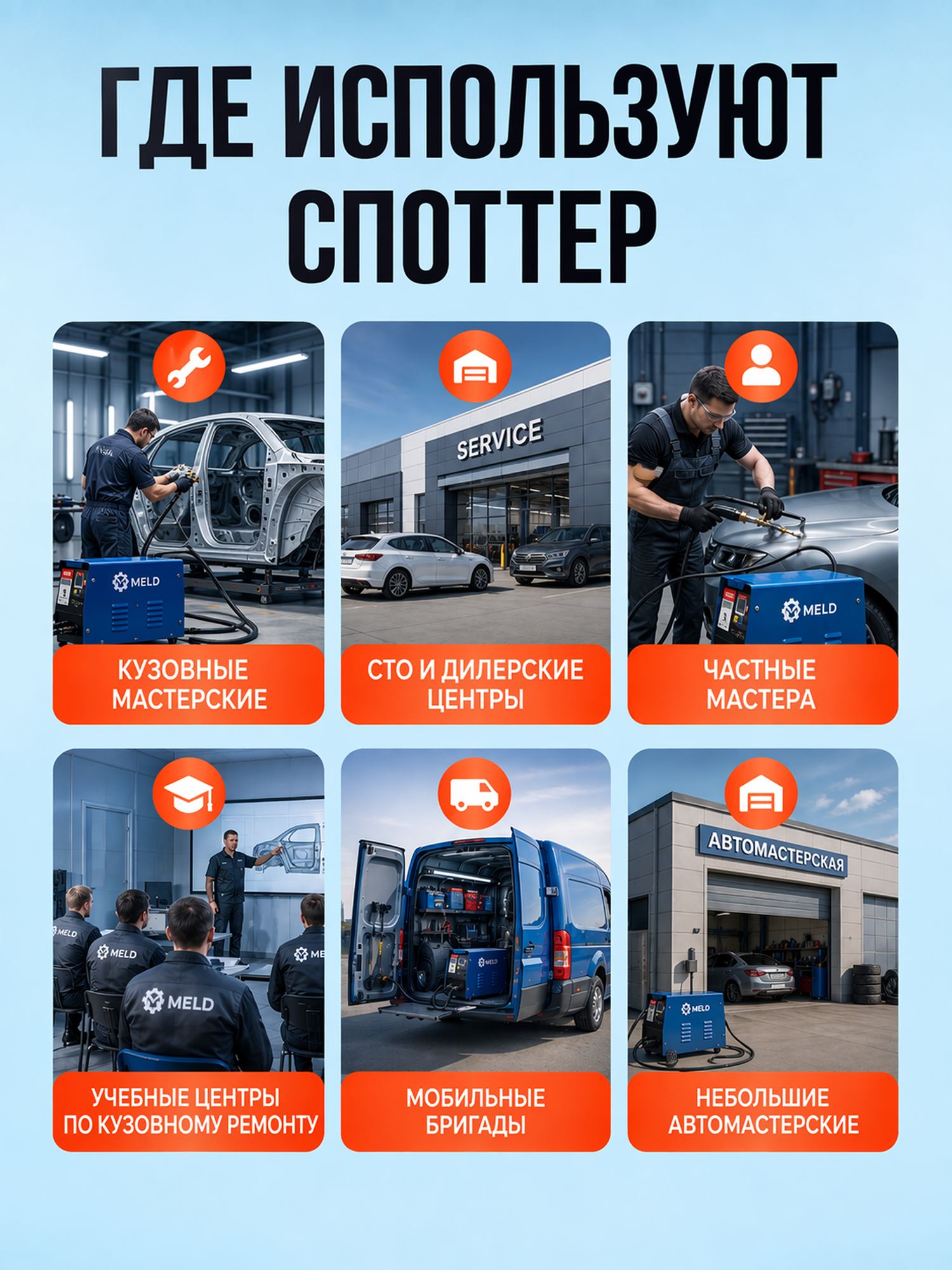 Споттер для кузовного ремонта, сварочный аппарат, 10 режимов, 7000А — фото 1