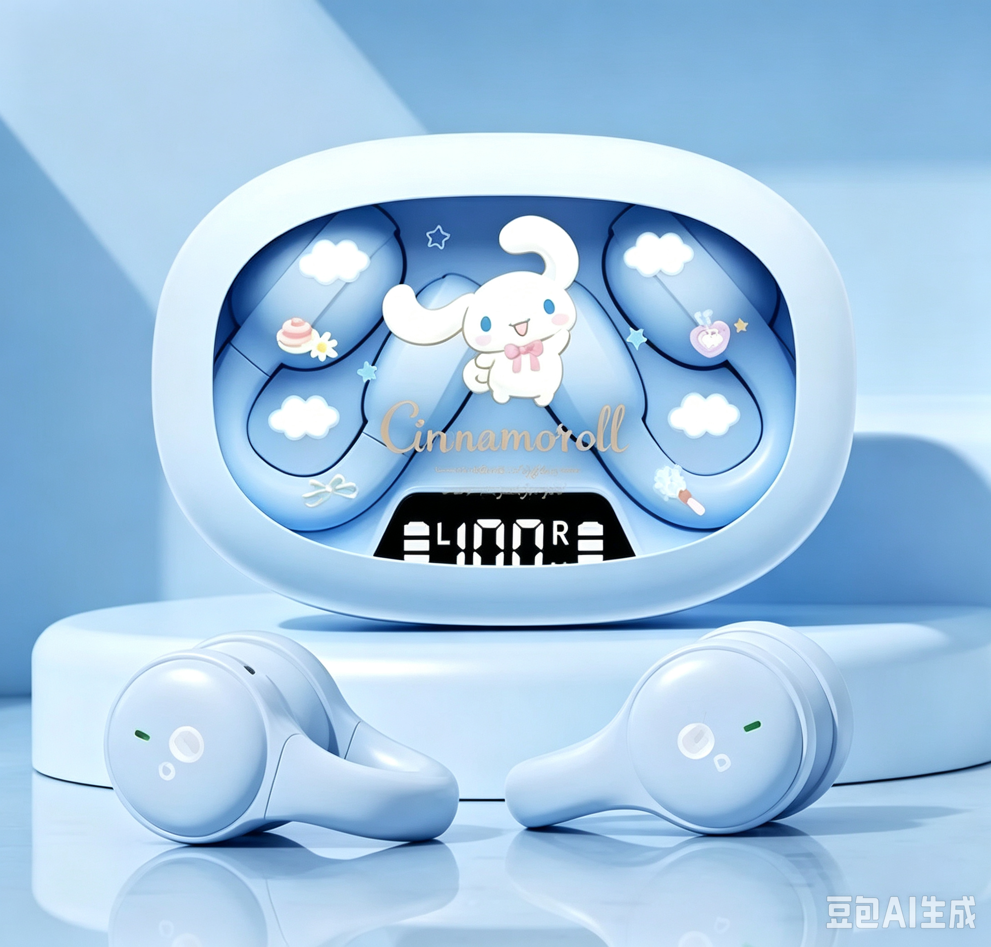 Беспроводные наушники SANRIO Bone Conduction с микрофоном, Bluetooth, USB Type-C, цвет Cinnamon Dog
