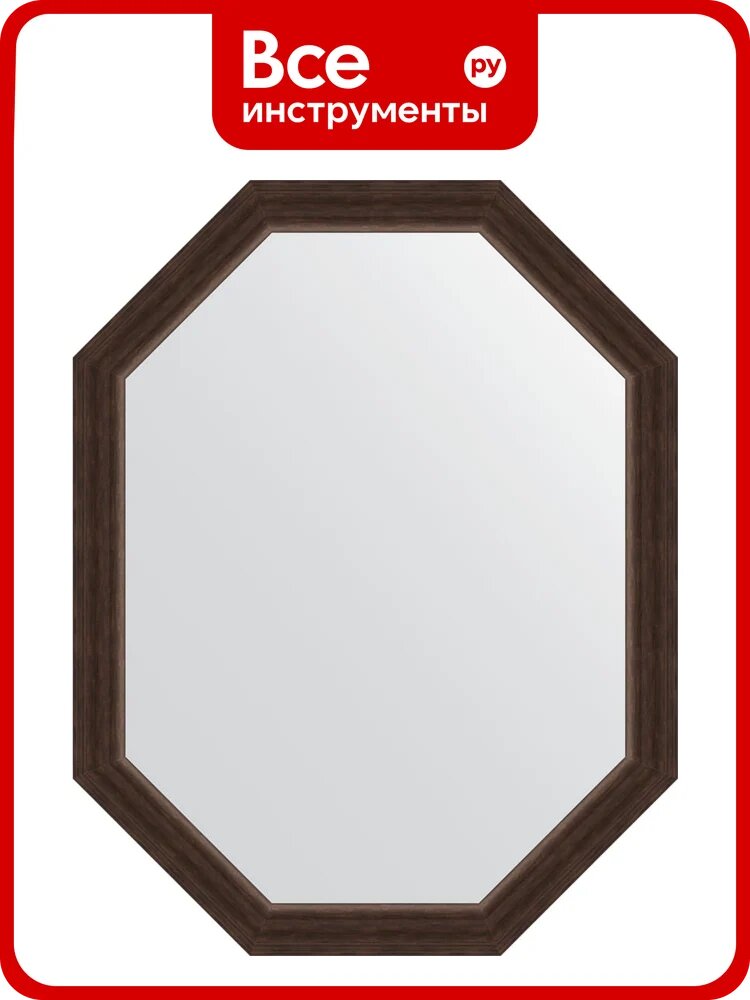 Зеркало EVOFORM в багетной раме - палисандр 62 mm (71x91 cm) 7068
