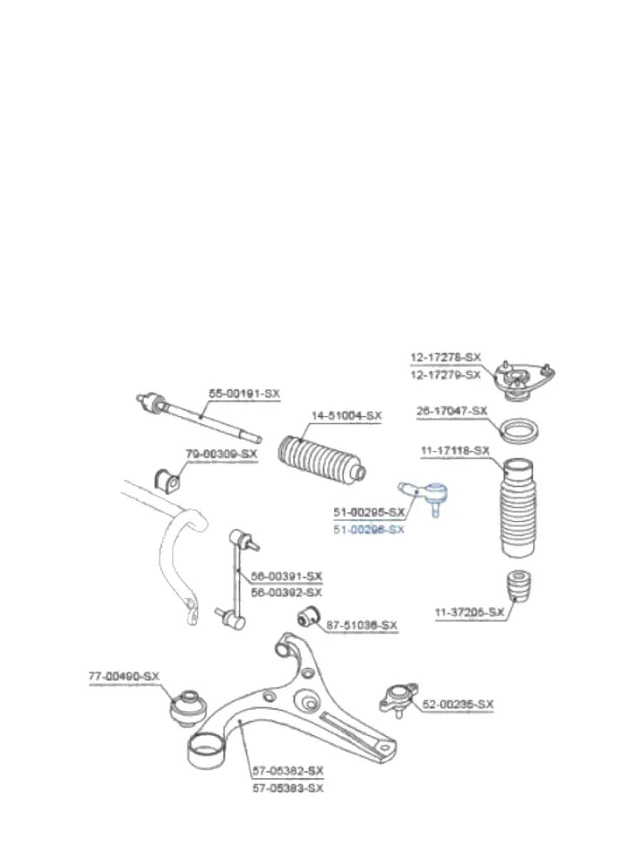 Рулевой наконечник Hyundai Verna 05>