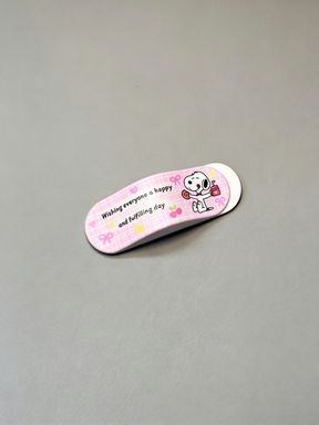 Телескопический выдвижной держатель для мобильного телефона с клейкой основой, милый мультяшный дизайн, светло-розовый ц