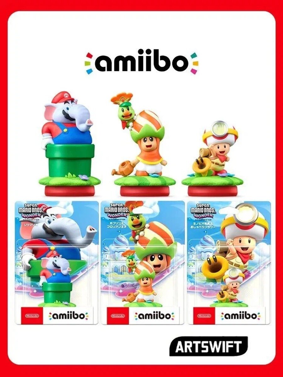 Nintendo amiibo Super Mario Bros. Wonder, набор из 3 фигурок, Asian Version
