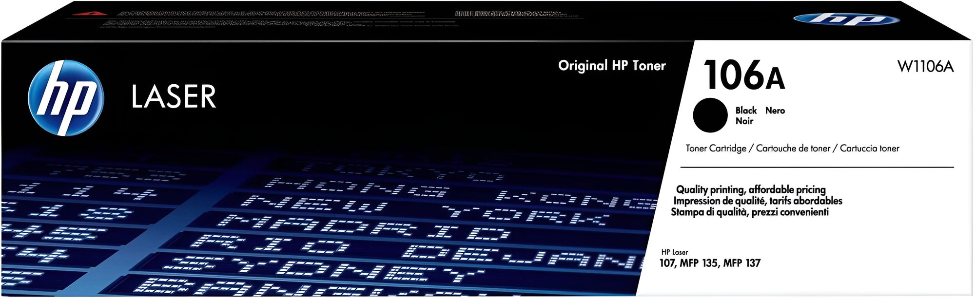 Картридж лазерный HP W1106A (106A) оригинальный, черный (1 000 стр.) для LJ 107/135