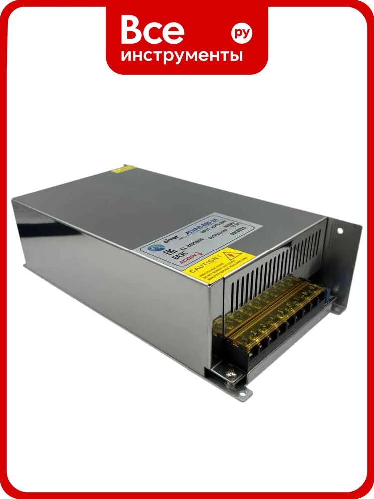 Блок питания Alvar 24В 800Вт IP20, с вентилятором AL-2420800