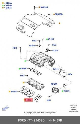 Прокладка Впускного Коллектора (Moq2) Org (FORD 7T4Z9439D)