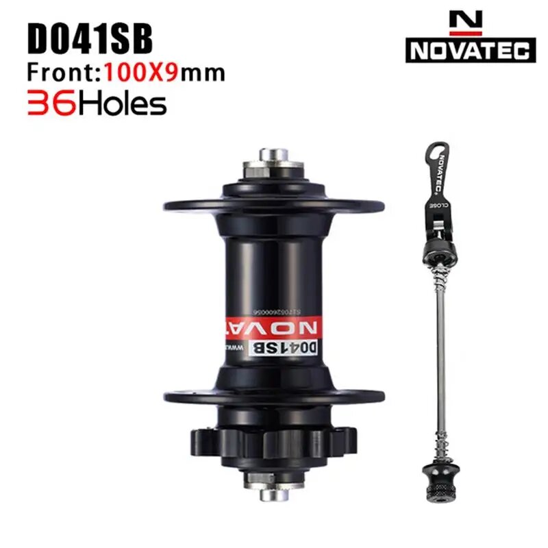 Novatec D041SB втулка для горного велосипеда, 100x9mm, 36H, черная